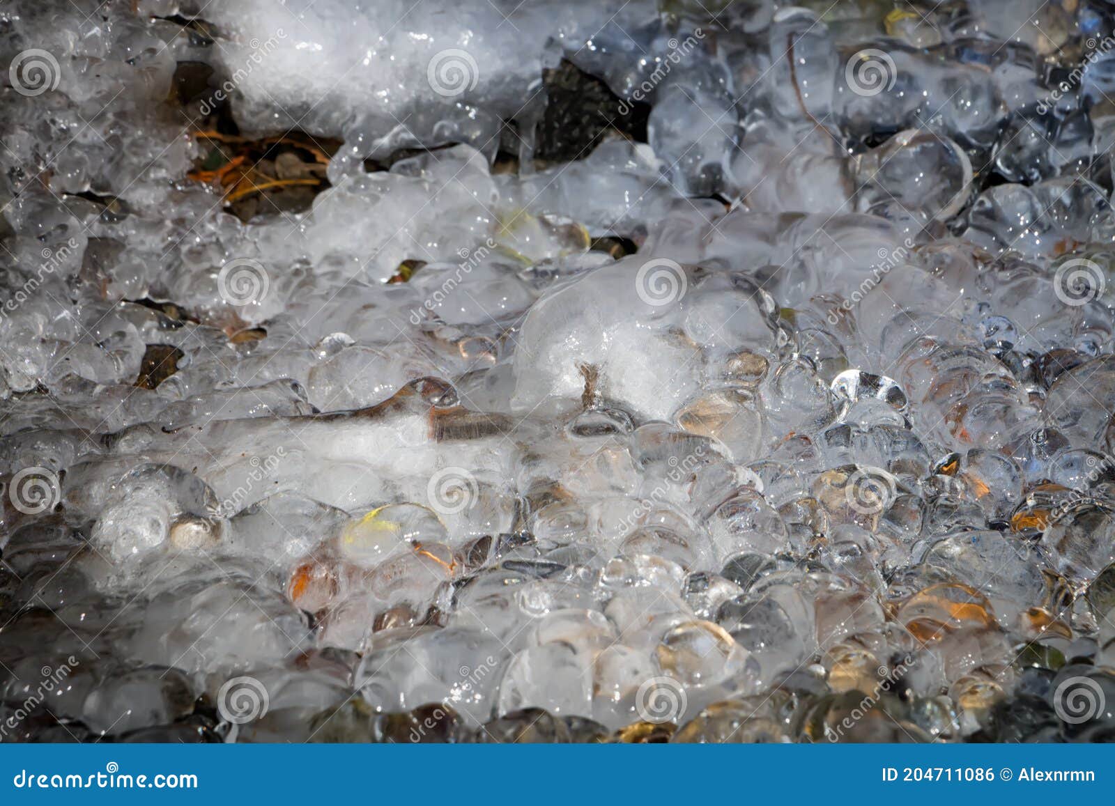 Frozen and Ice-covered Ground and Soil. Stock Photo - Image of colorful ...