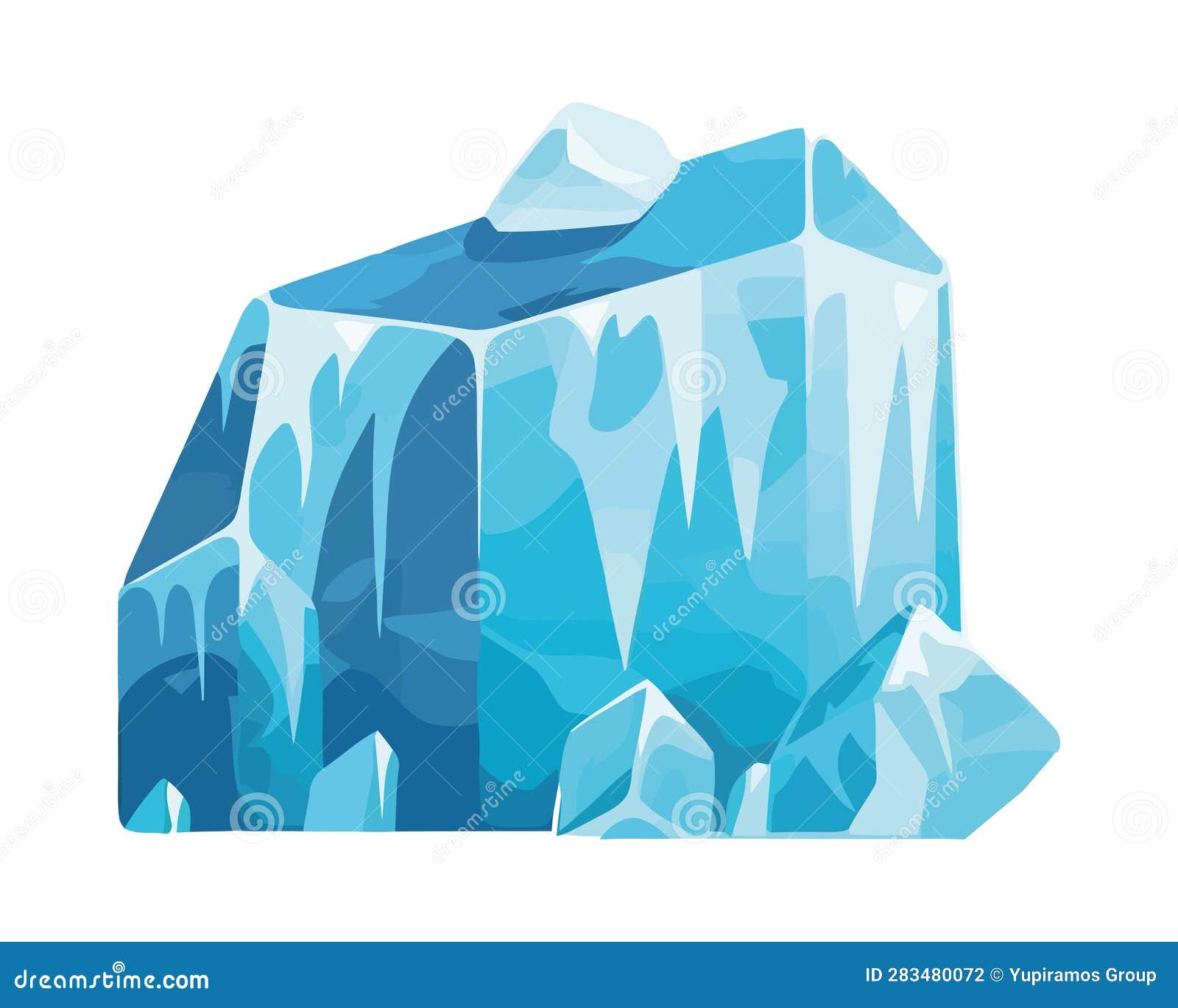 Frozen Ice Crystal Sharp As a Gemstone Stock Vector - Illustration of ...