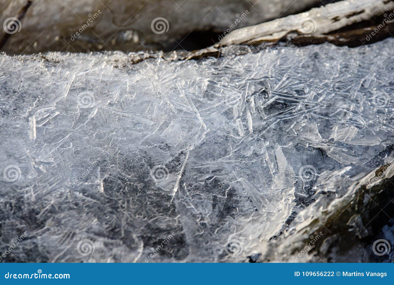 Frozen Ice Crystals on River Stock Photo - Image of winter, walk: 109656222