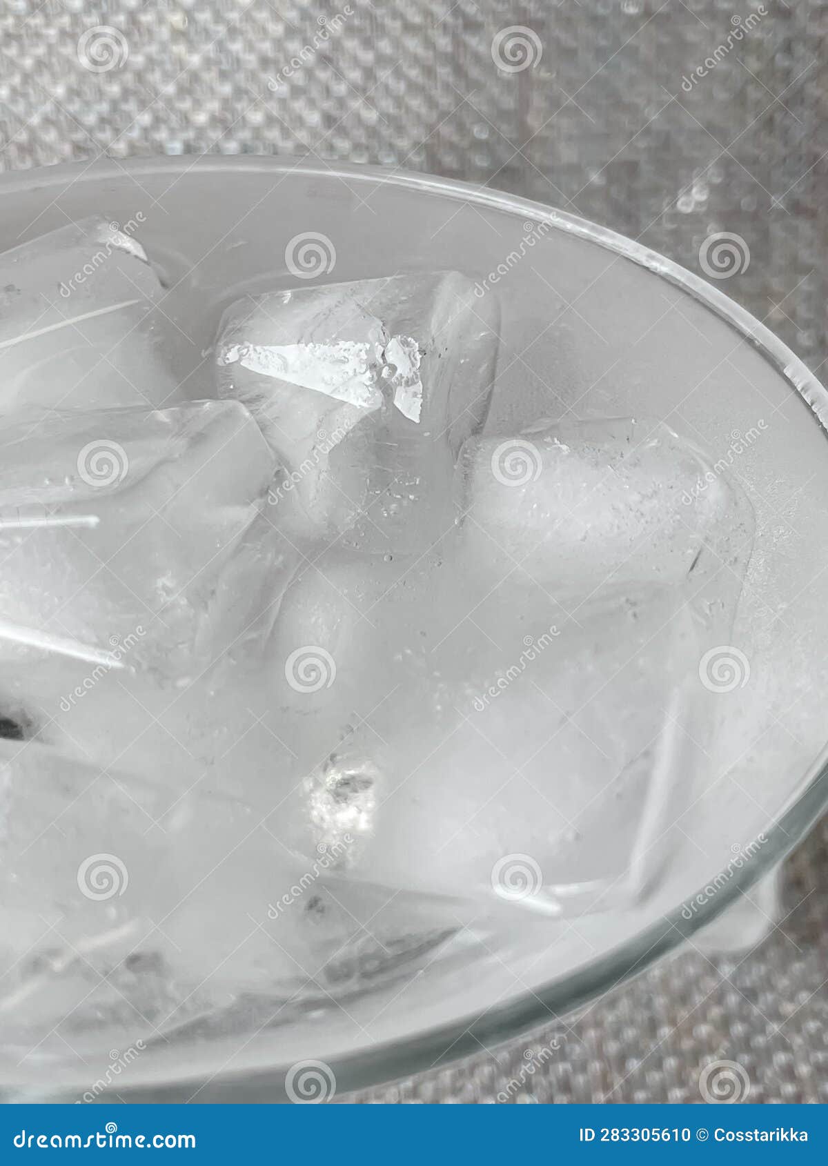 Ice cubes in macro view stock photo. Image of droplet - 283305610