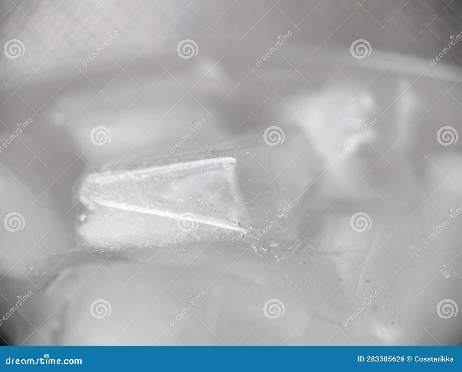 Ice cubes in macro view stock photo. Image of drop, block - 283305626