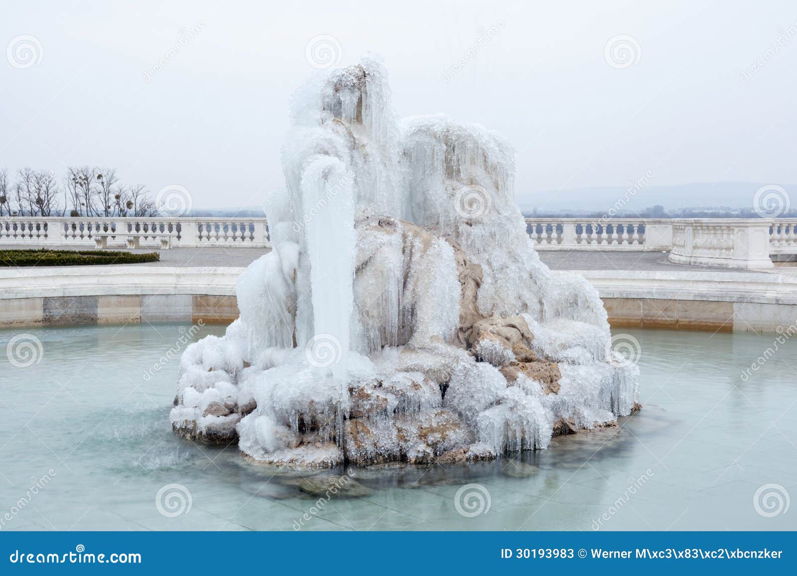 Ice on the fountain stock image. Image of nature, translucent - 30193983