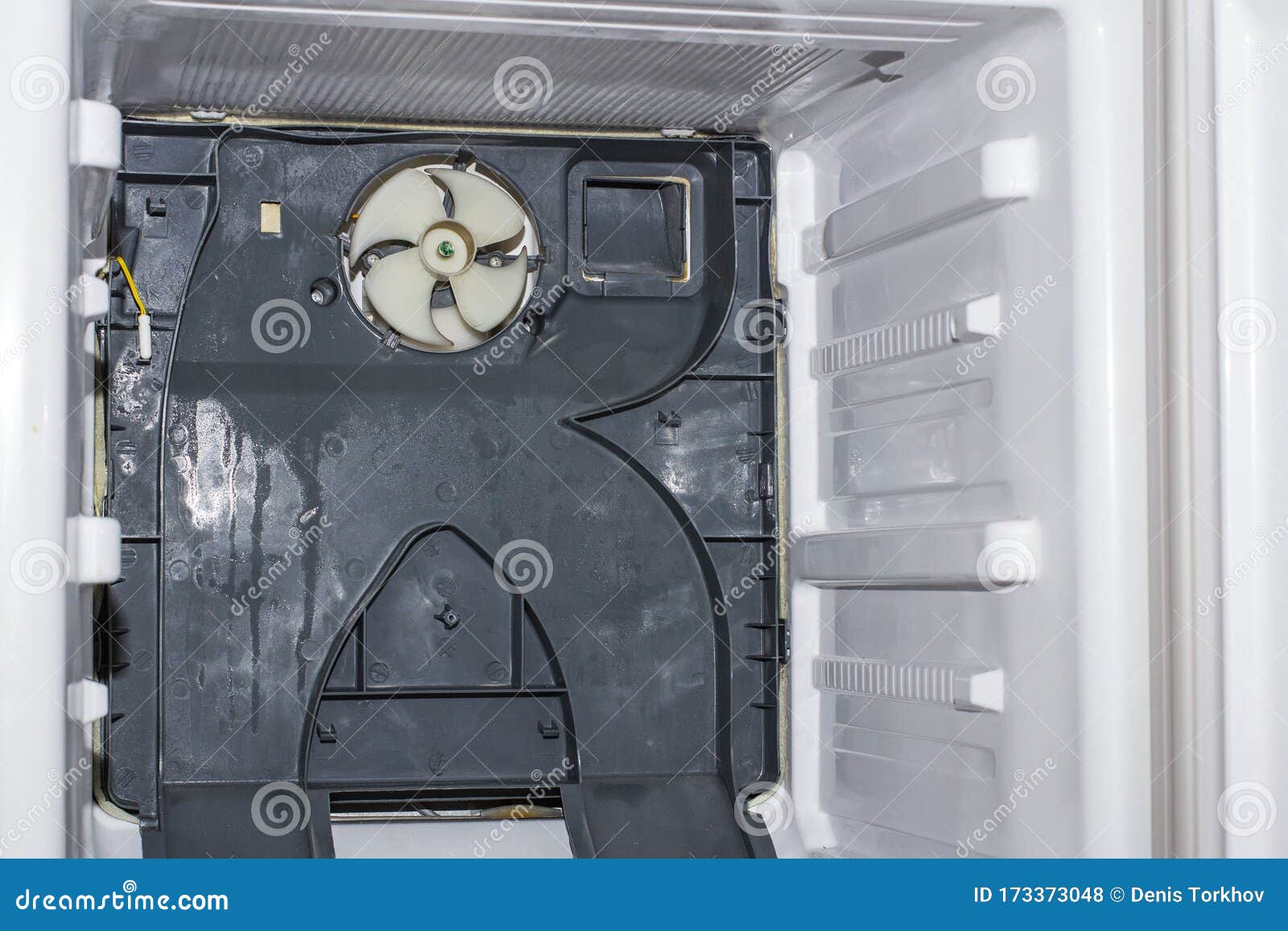 Refrigerator Chamber With Steel Shelves In A Restaurant Stock ...