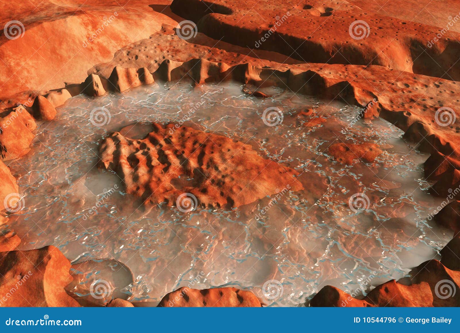 Frozen ice on Mars stock illustration. Illustration of cracks - 10544796