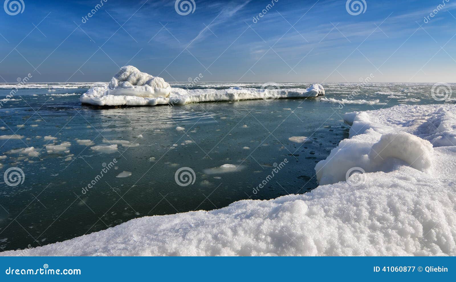 Frozen Ice Ocean Coast - Polar Winter Stock Image - Image of glacier ...
