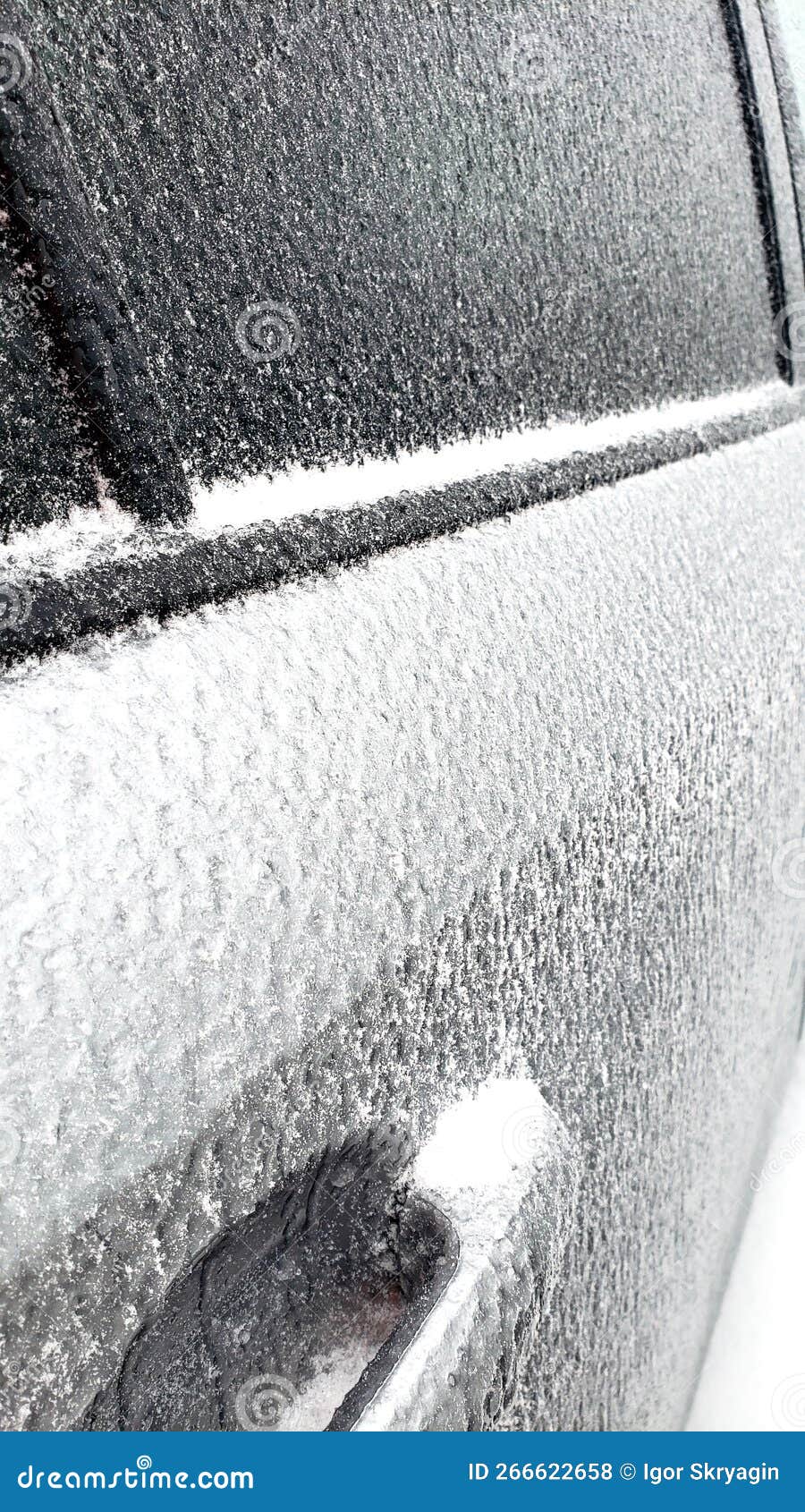 Frozen and Icy Car with Ice Smudges in Winter Stock Photo - Image of ...