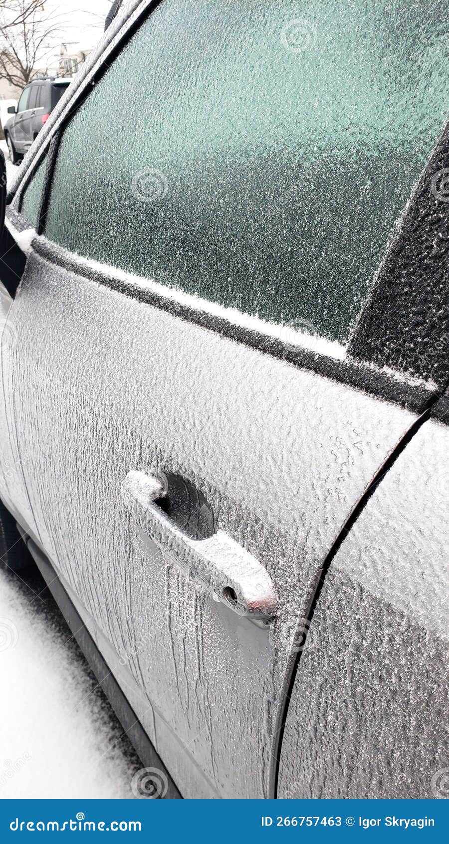 Frozen and Icy Car with Ice Smudges in Winter Stock Image - Image of ...