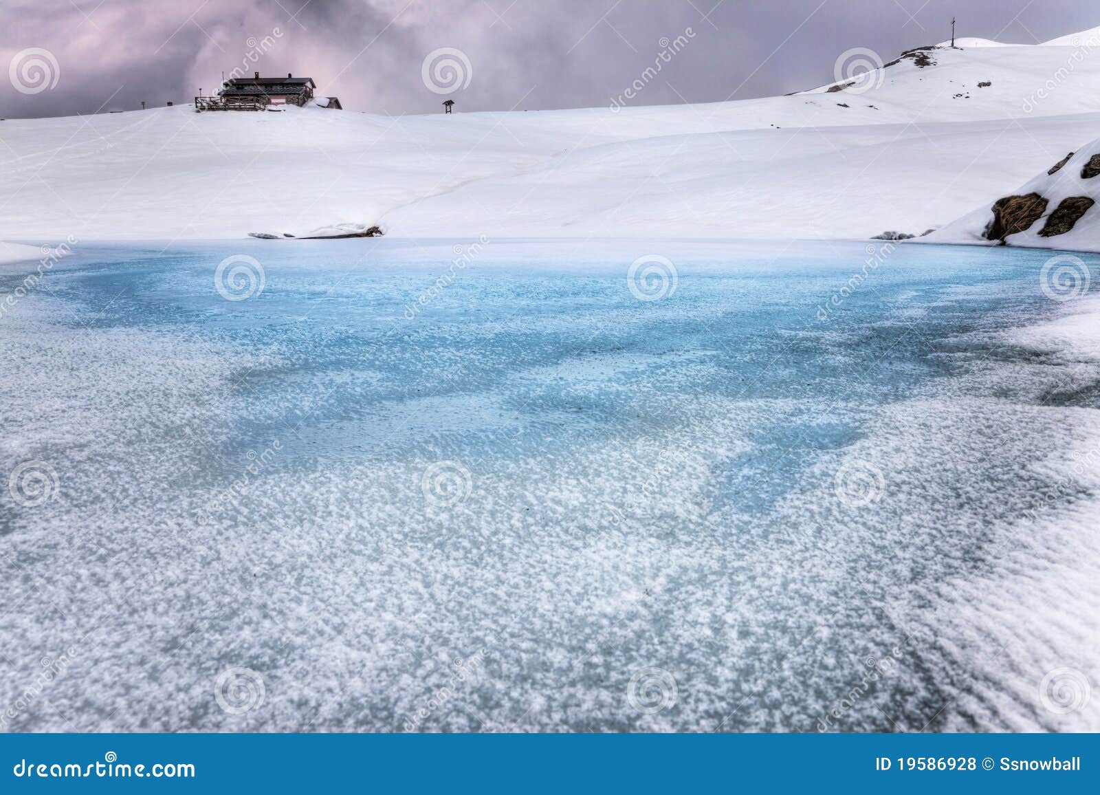 Frozen lake stock photo. Image of trekking, peak, glacier - 19586928