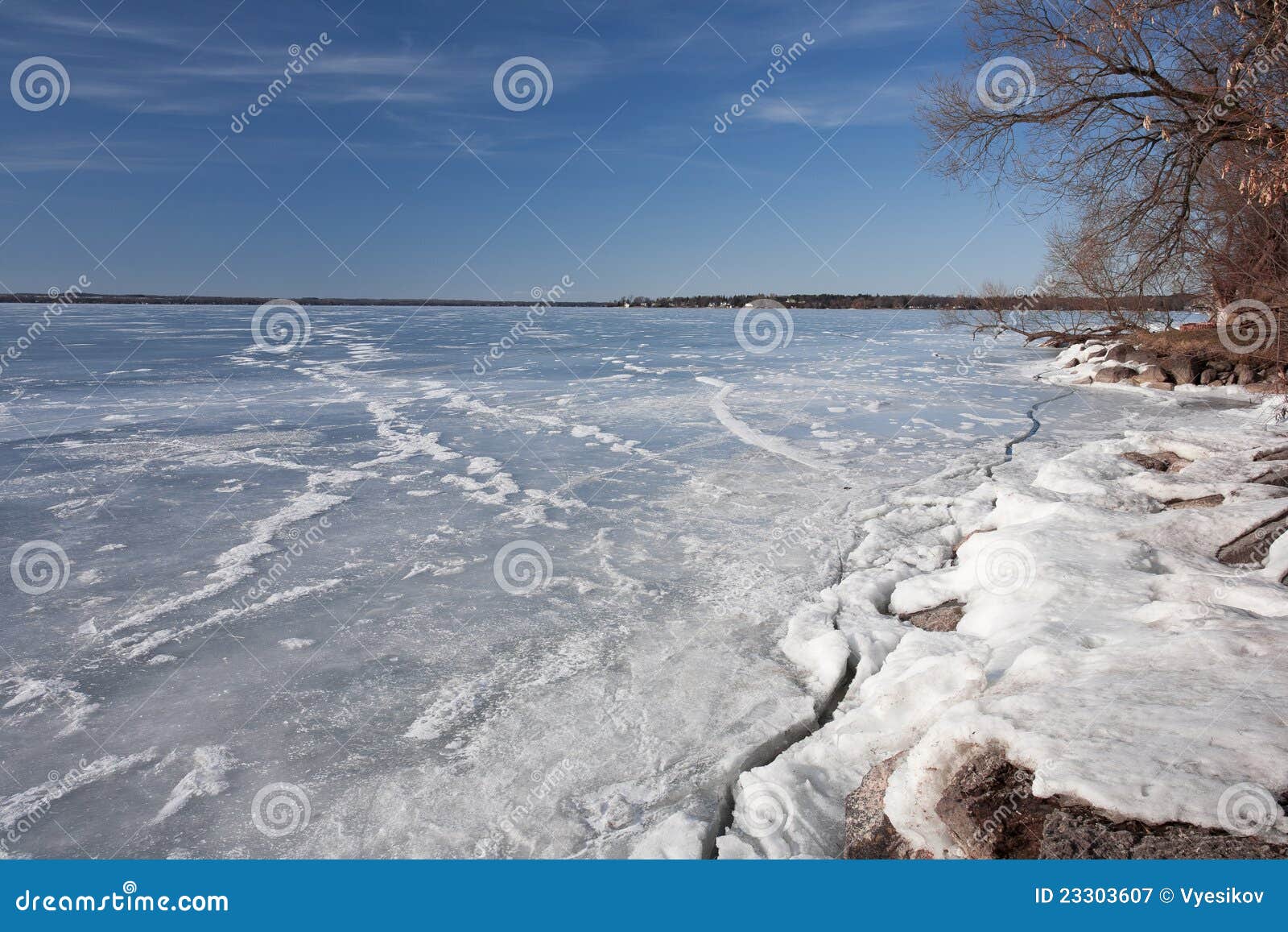Frozen lake stock image. Image of nature, landscape, blue - 23303607