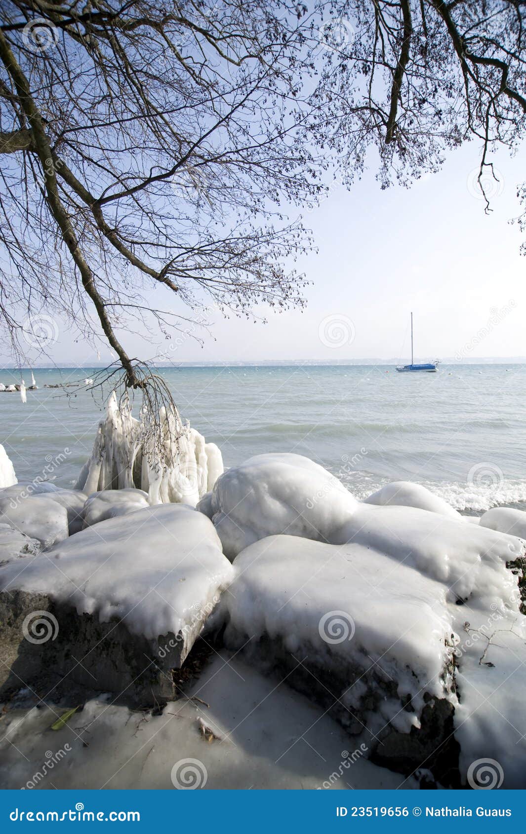 Frozen lake stock photo. Image of winter, snow, switzerland - 23519656