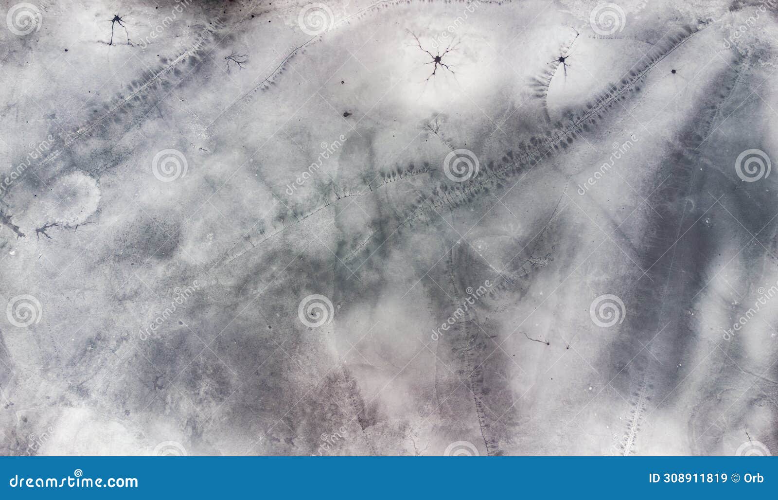 Frozen Lake from Above, Ice Structure. Winter Pranks Stock Image ...