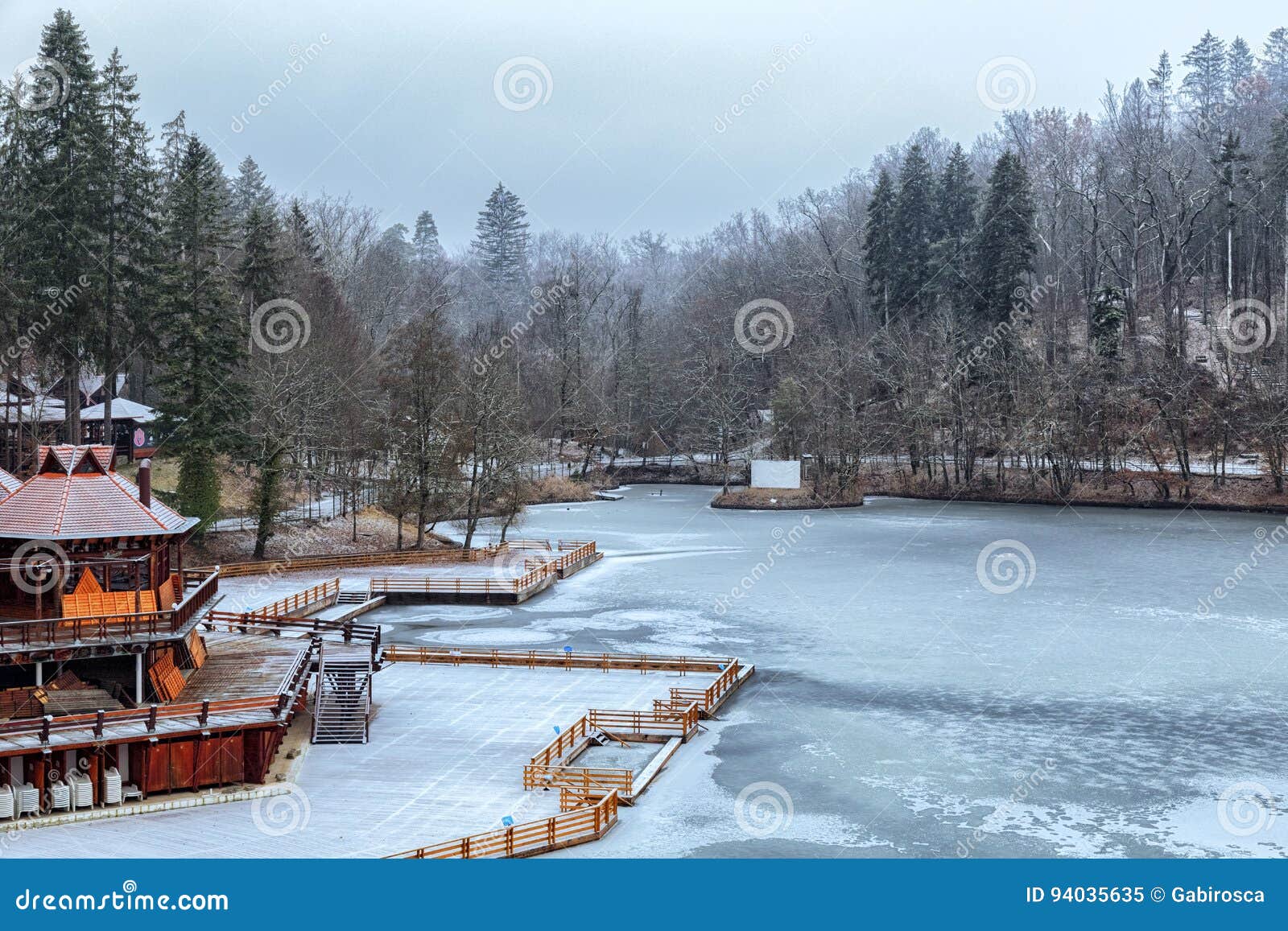 Romania.Lacul Bolboci Lake From The Bucegi Mountains, Carpathians Stock ...