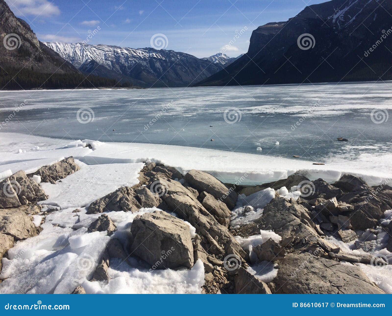 Frozen lake stock image. Image of canadian, cold, lake - 86610617
