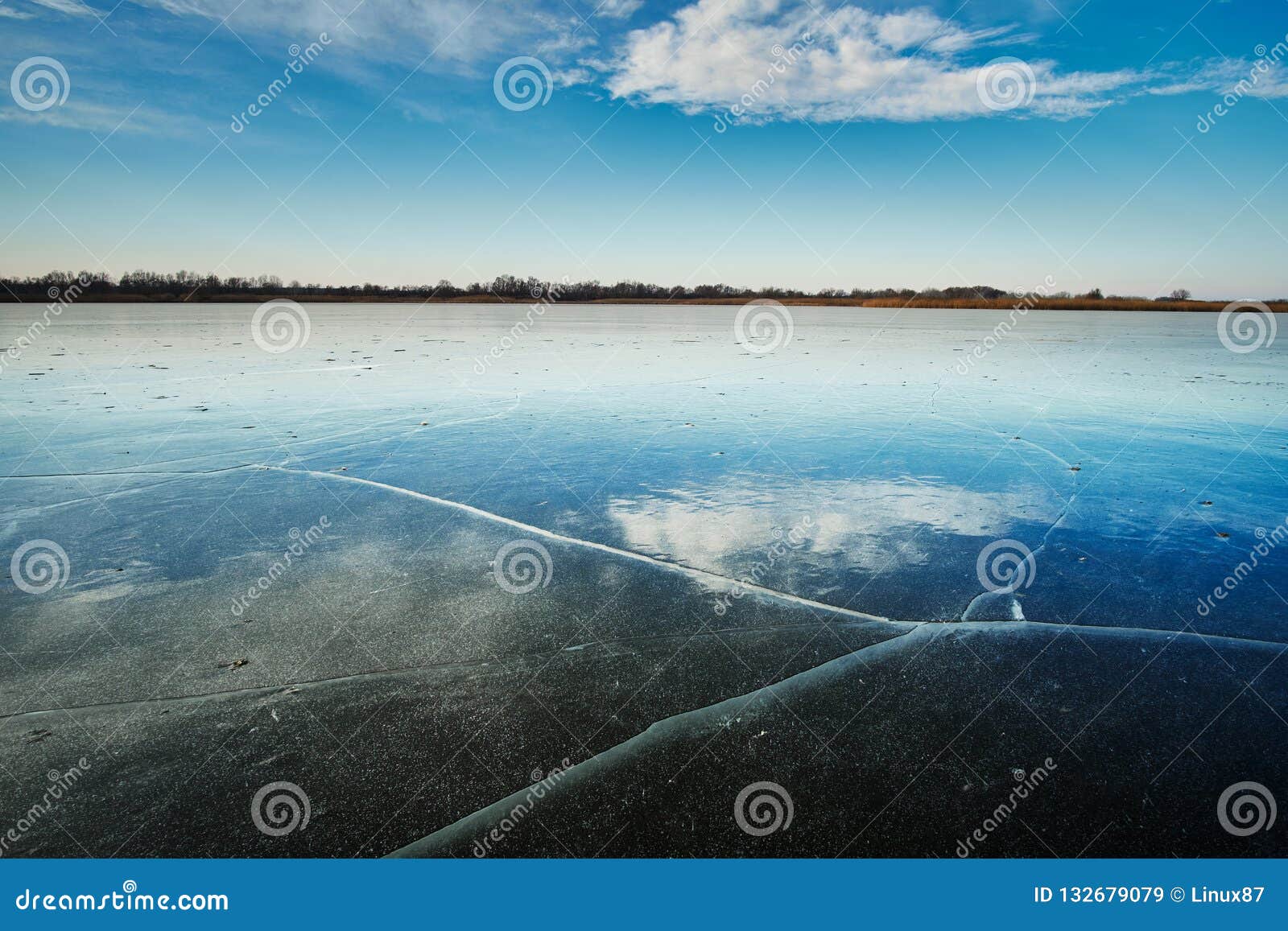 Frozen lake stock image. Image of nature, frosty, frozen - 132679079