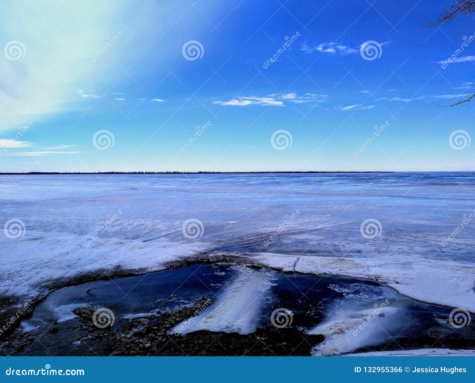 Frozen lake stock photo. Image of blue, cold, frozen - 132955366