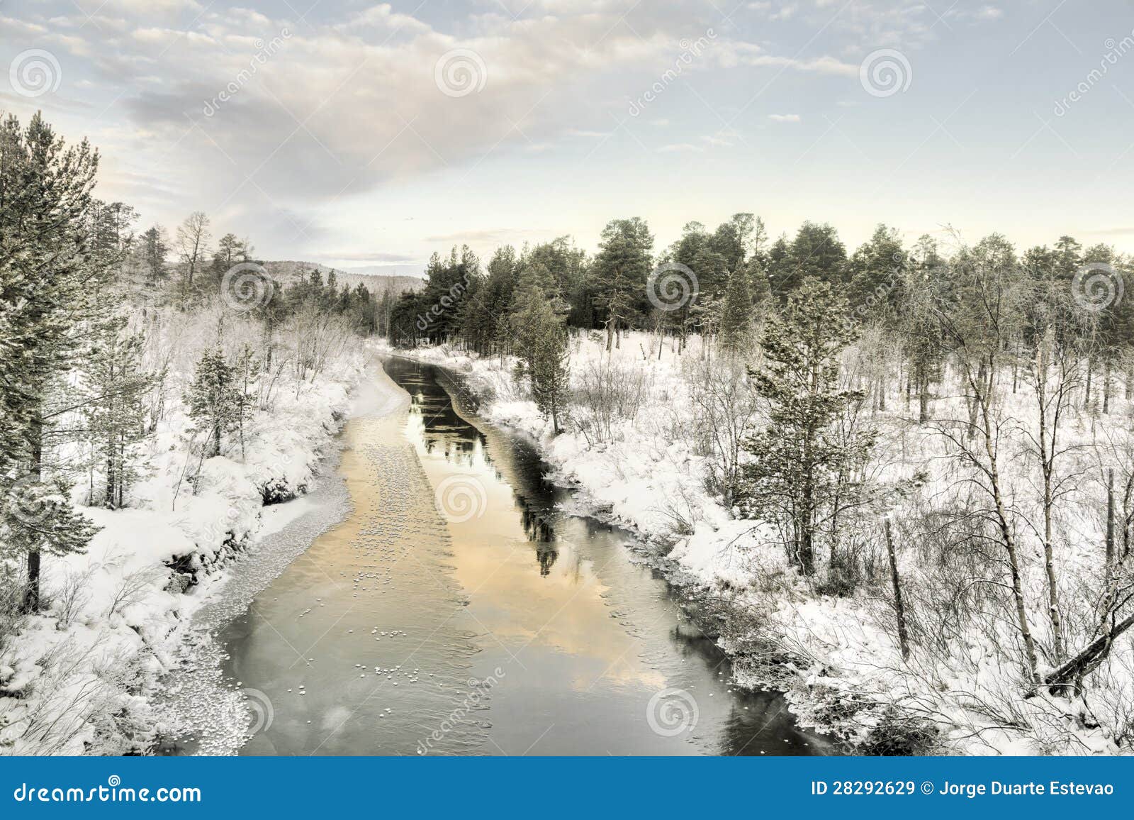 Frozen Lake in Inari, Finland Stock Image - Image of frozen, arctic ...