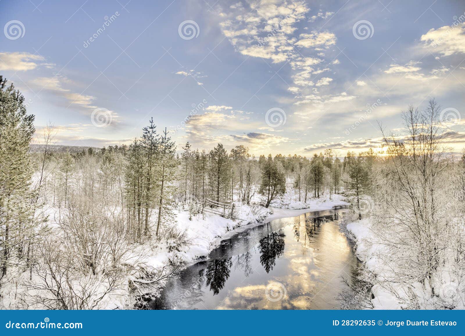 Frozen Lake in Inari, Finland Stock Image - Image of arctic, forest ...