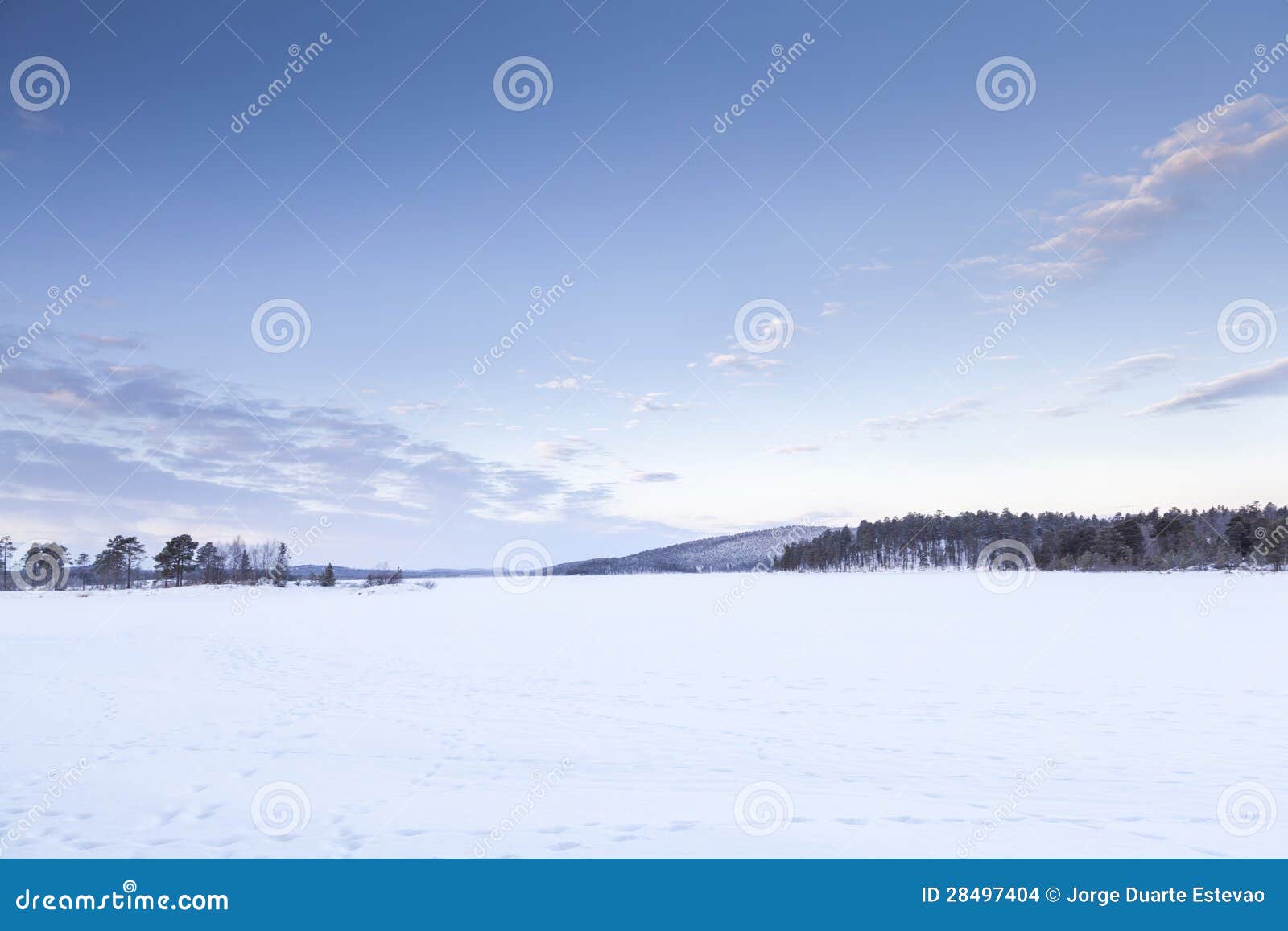 Frozen Lake in Inari, Finland Stock Photo - Image of pole, white: 28497404