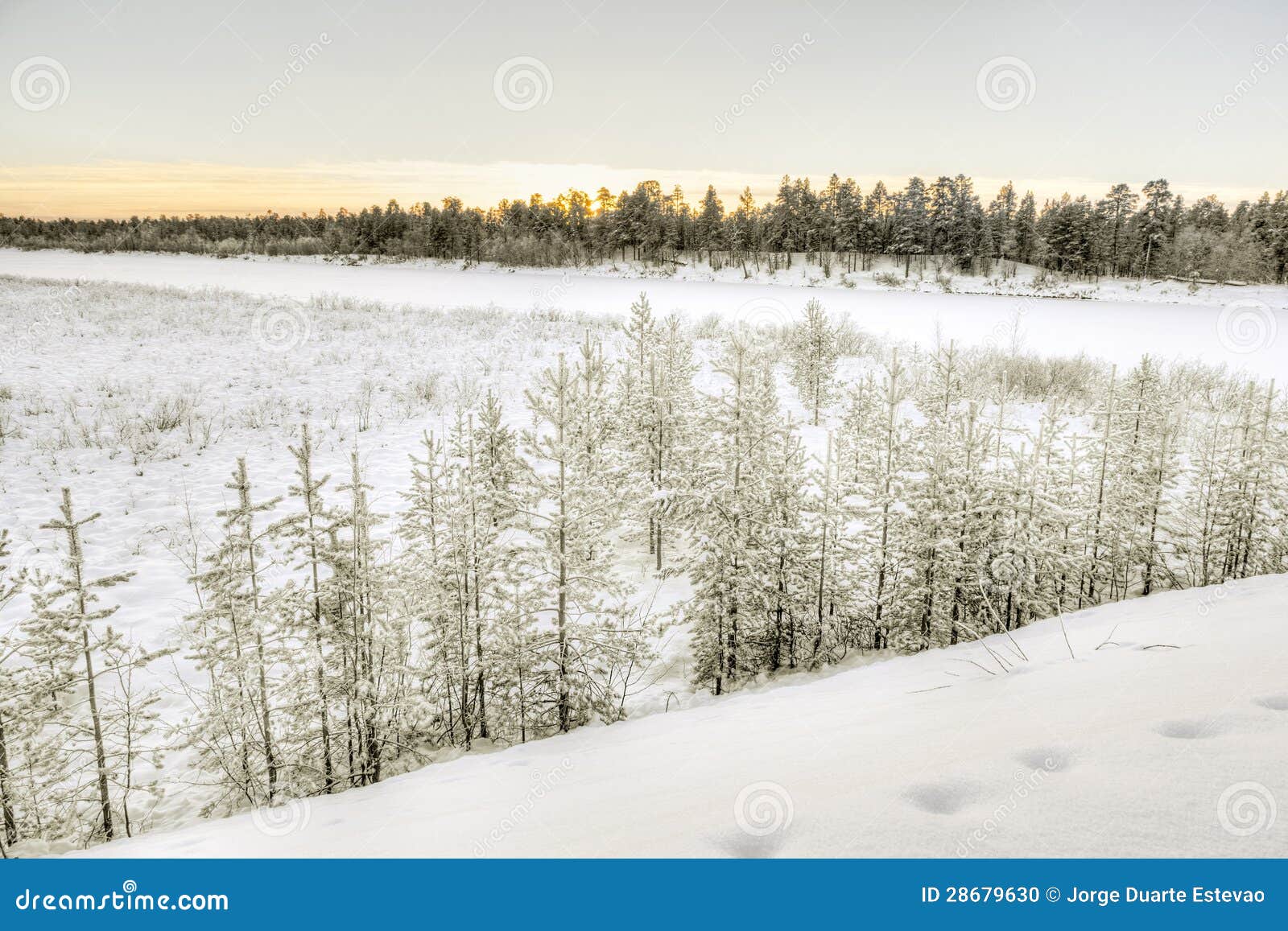 Frozen Lake Inari, Inari, Finland Stock Photo - Image of house, snow ...
