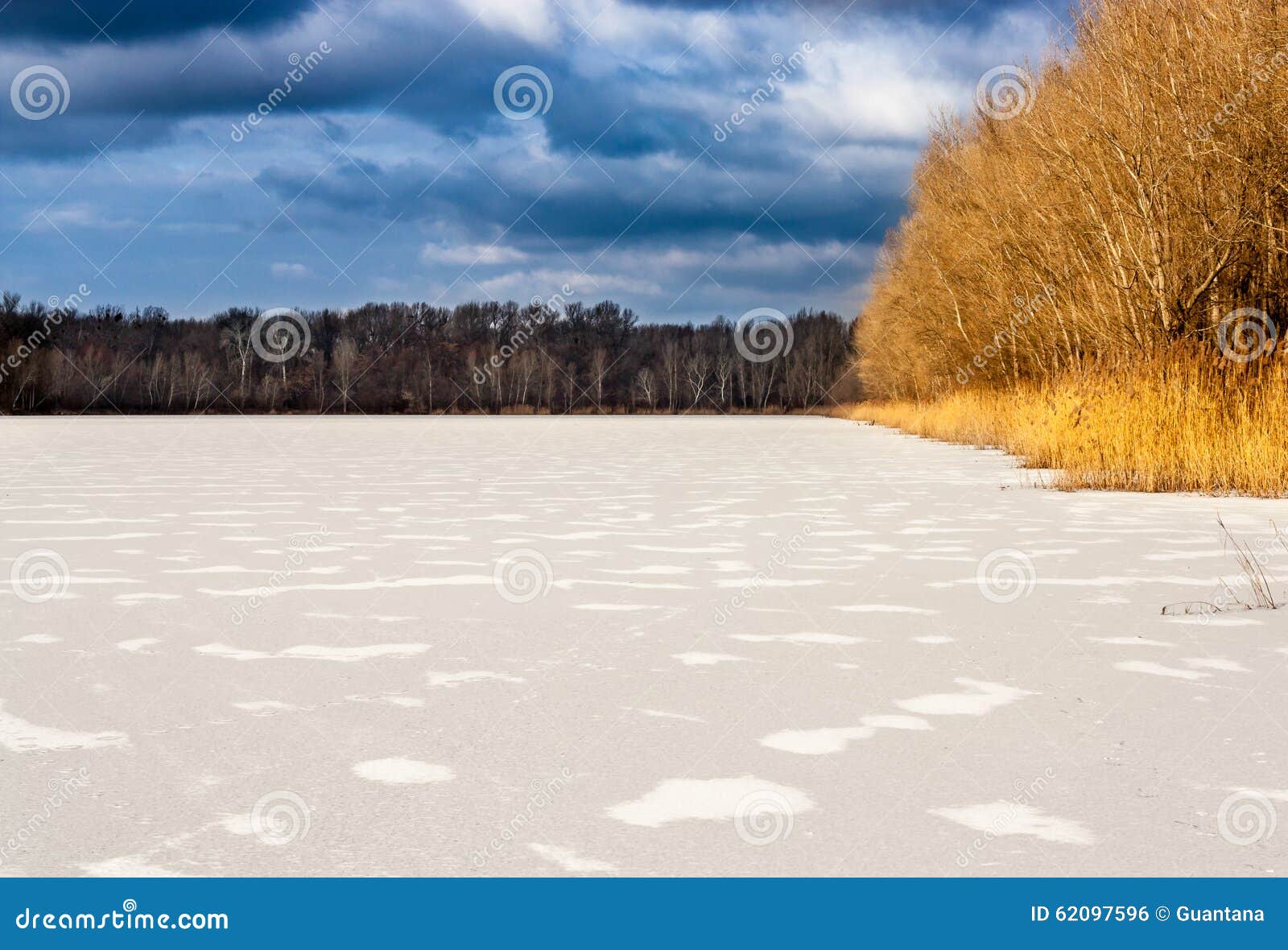 Frozen lake, Slovakia stock photo. Image of features - 62097596