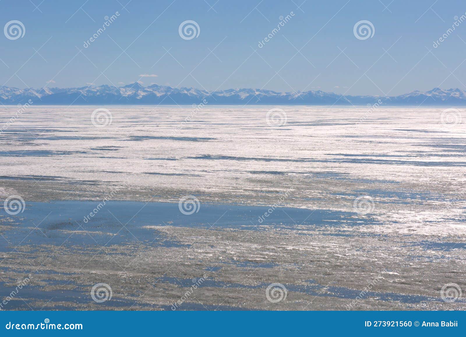 Frozen Lake and Snowy Mountains Winter Landscape Stock Photo - Image of ...