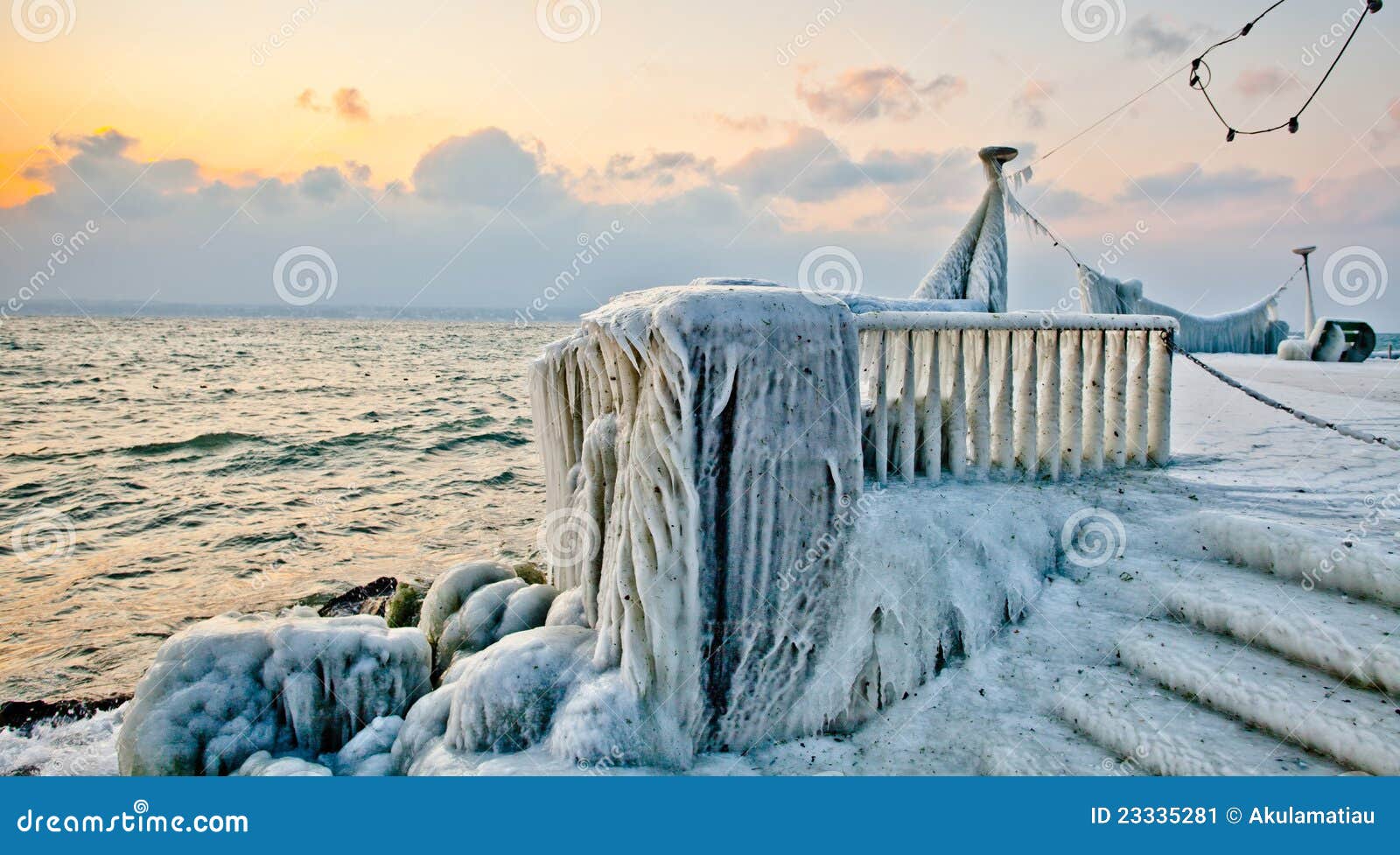 Frozen Lakefront II stock image. Image of landscape, freezing - 23335281