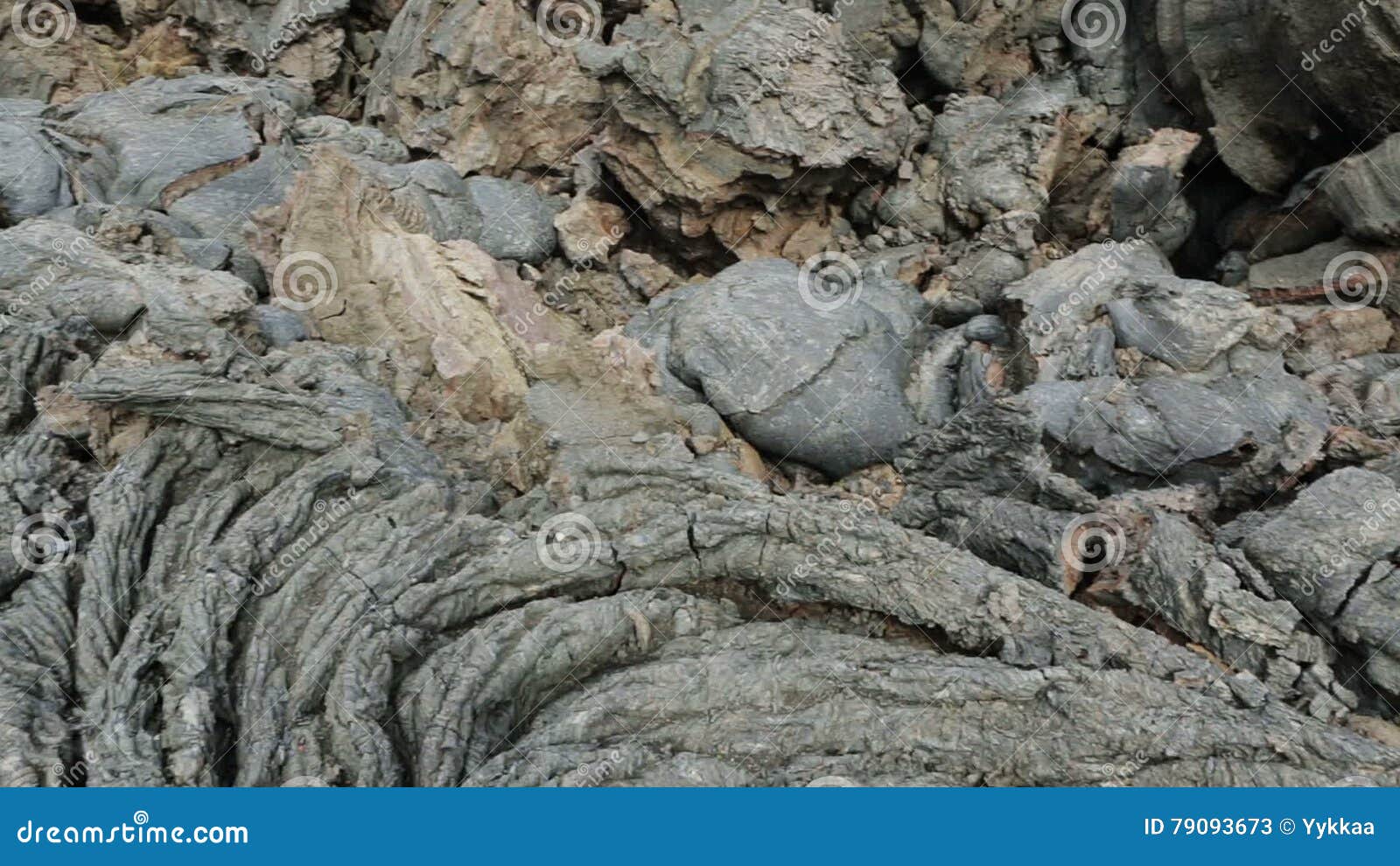 Frozen Lava Flow Resulting from Eruption Flat Tolbachik in 2012. Stock ...