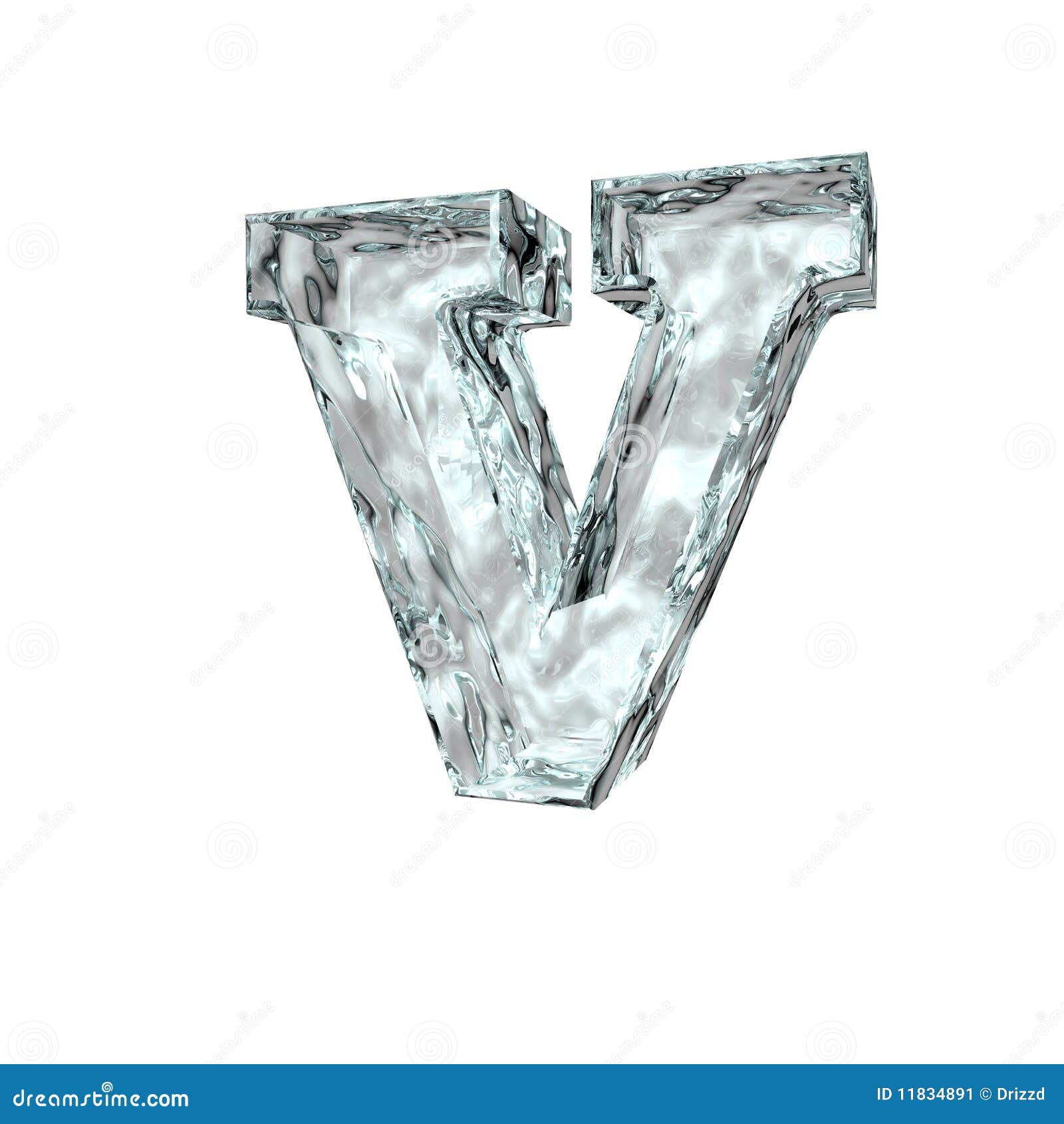 Frozen letter V stock illustration. Illustration of frost - 11834891