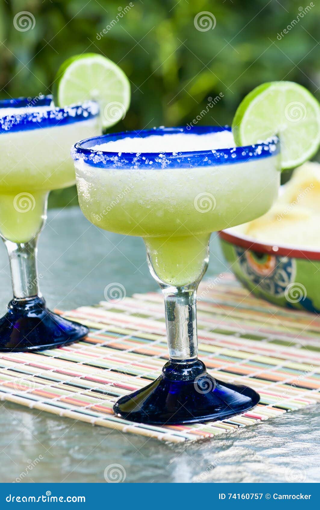 Frozen Lime Margaritas stock image. Image of alcoholic - 74160757