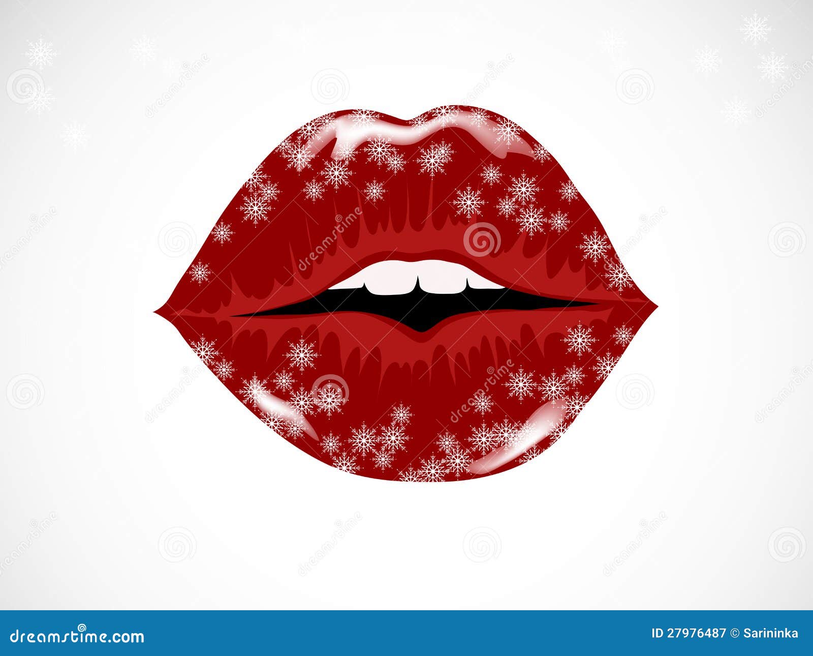 Frozen lips stock vector. Illustration of fashion, tooth - 27976487