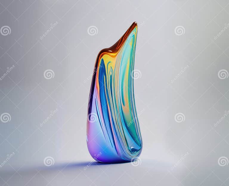 Frozen Liquid Shapes Holographic Color Gradient, Abstract Liquid Shapes ...