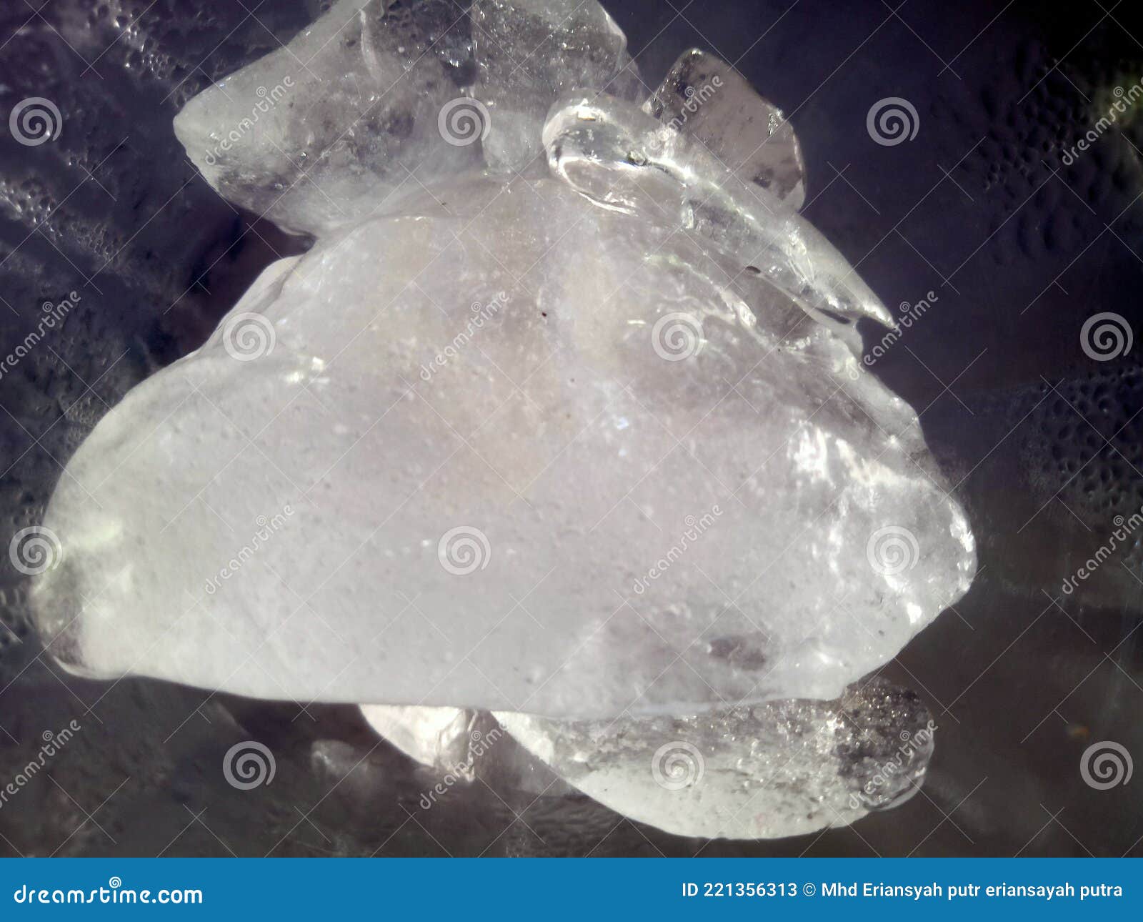 Frozen Lump of Water in a Glass Stock Image - Image of water, glass ...