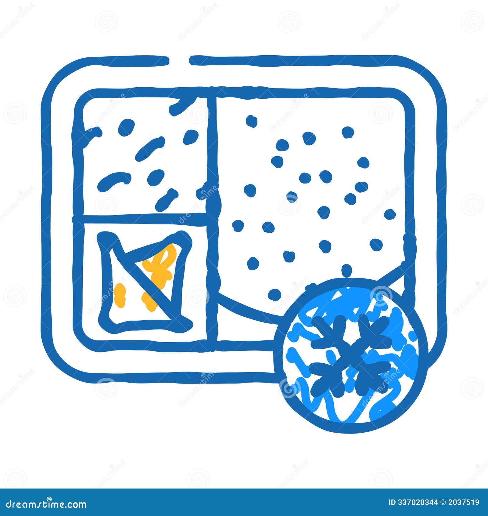 Frozen Lunch Icon Doodle Illustration Stock Vector - Illustration of ...