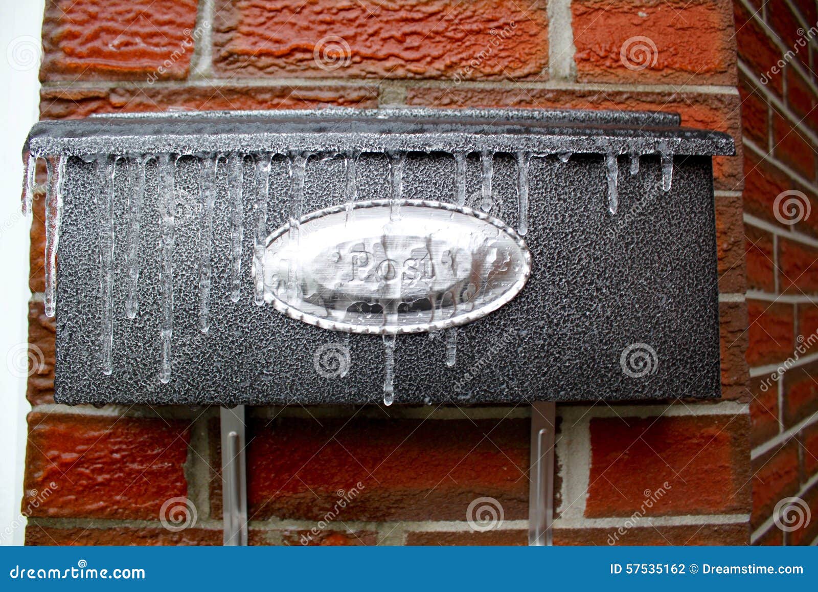 Frozen Mail Box stock photo. Image of storm, frozen, mail - 57535162