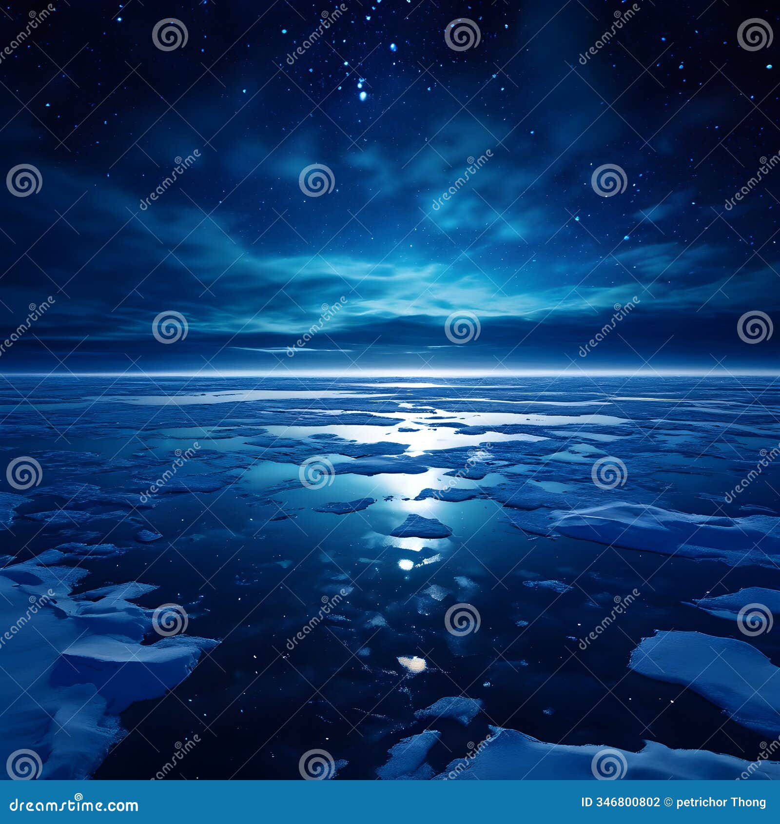 Frozen Majesty: Polar Night Reflections on the Arctic Ocean Stock Photo ... Frozen Majesty: Polar Night Reflections on the Arctic Ocean Stock Photo ...