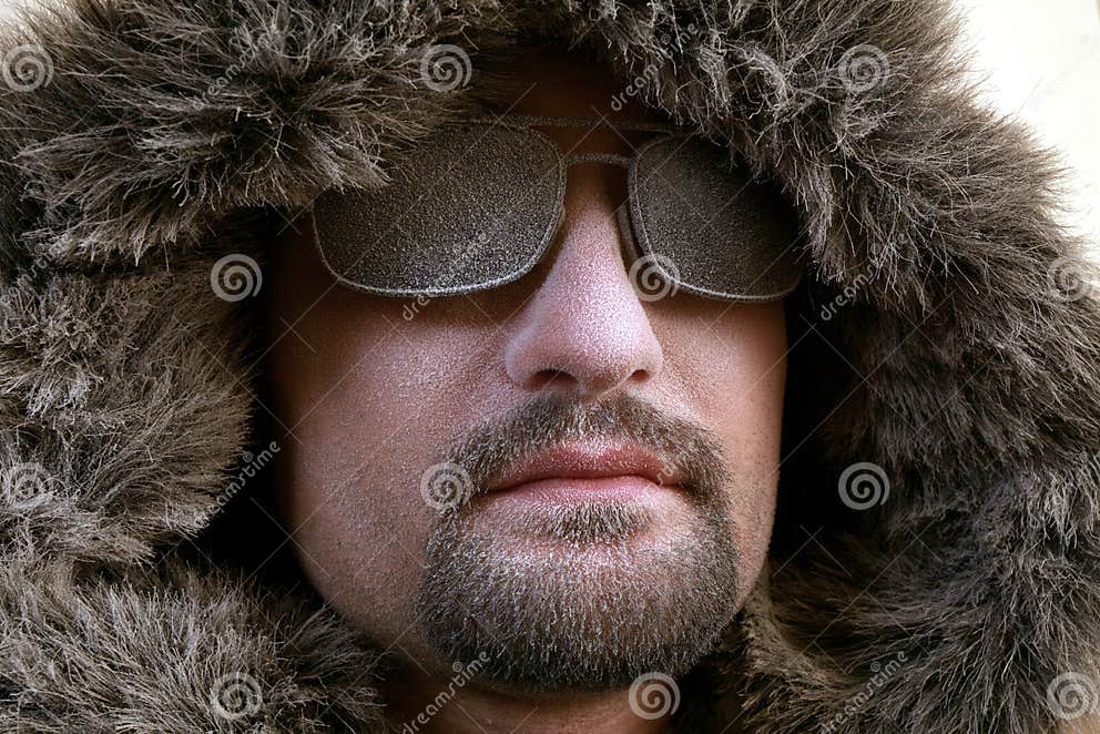 Frozen man stock image. Image of cold, season, holding - 23144939