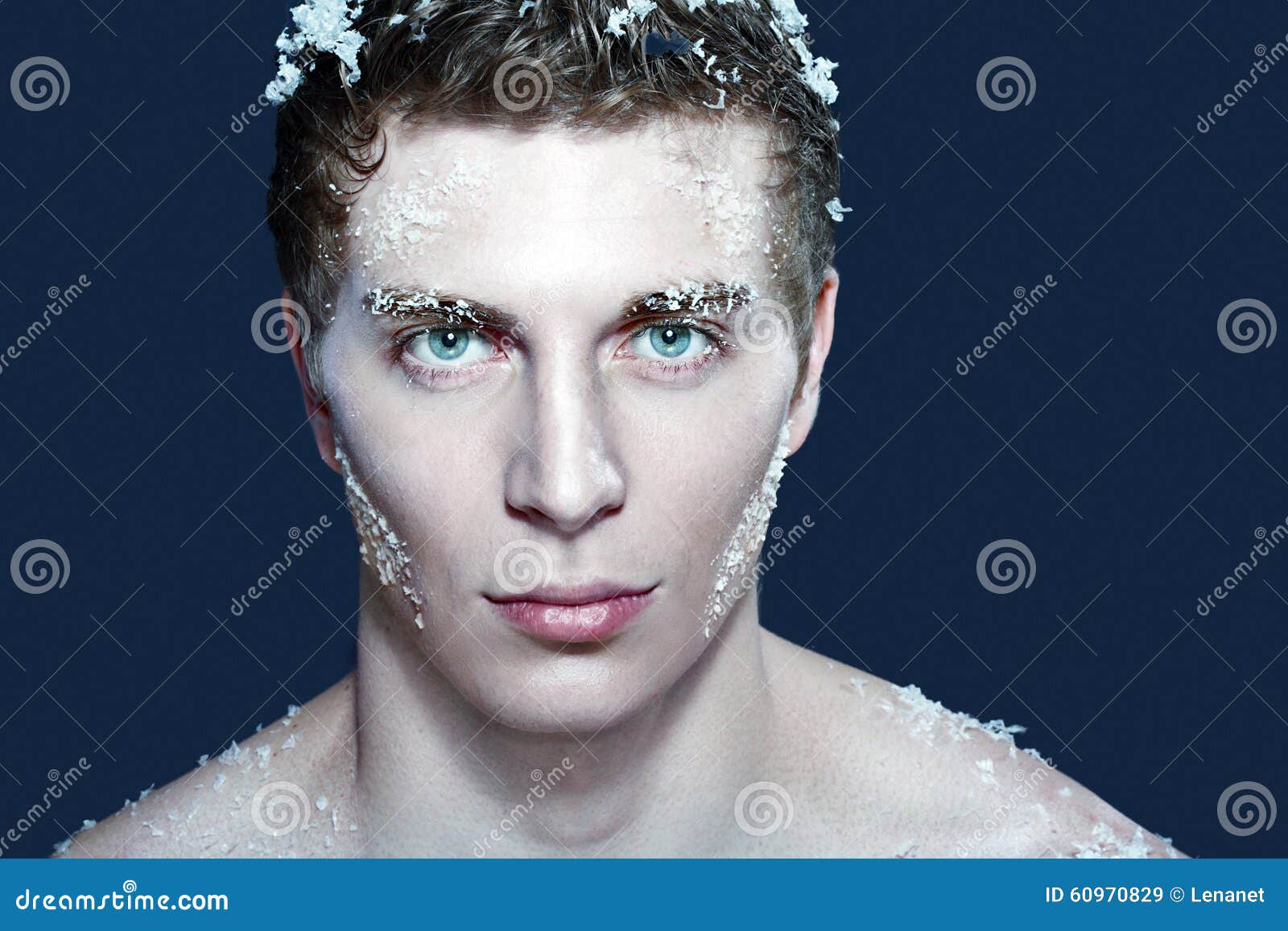 Frozen man stock image. Image of frost, grimace, eyes - 60970829