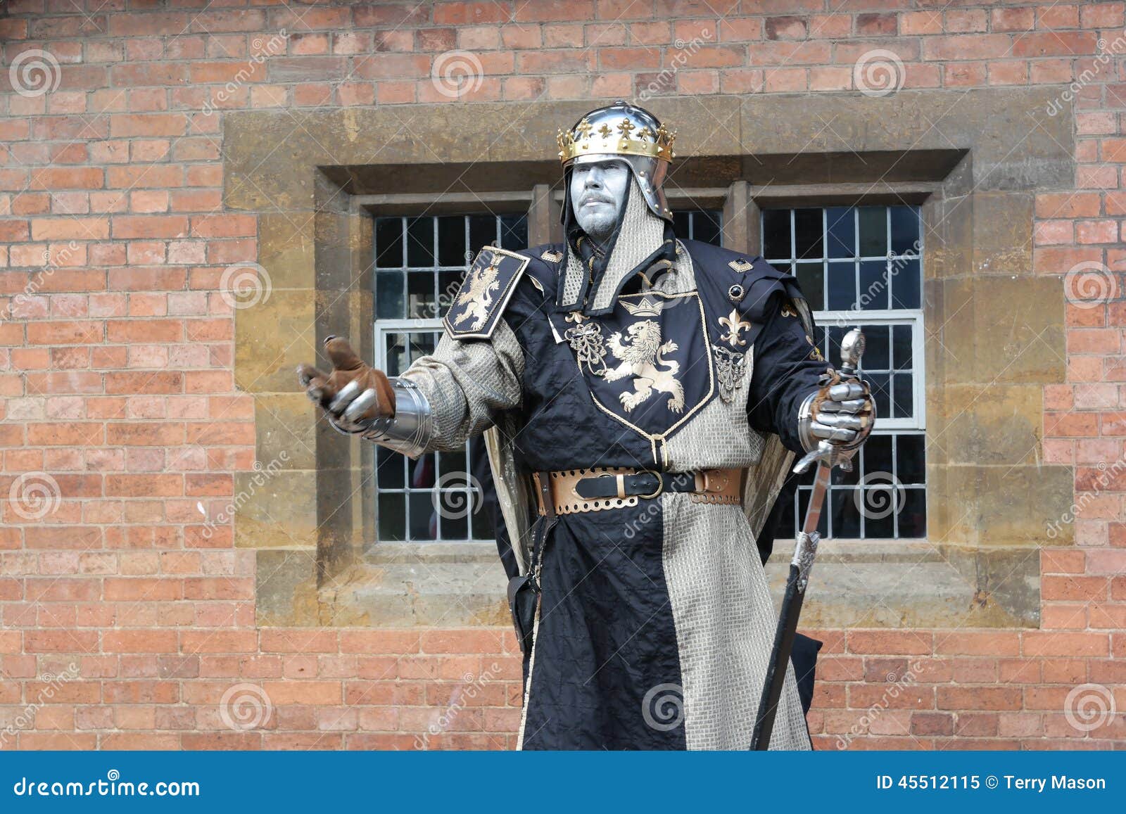 Frozen man statue editorial image. Image of costume, sword - 45512115