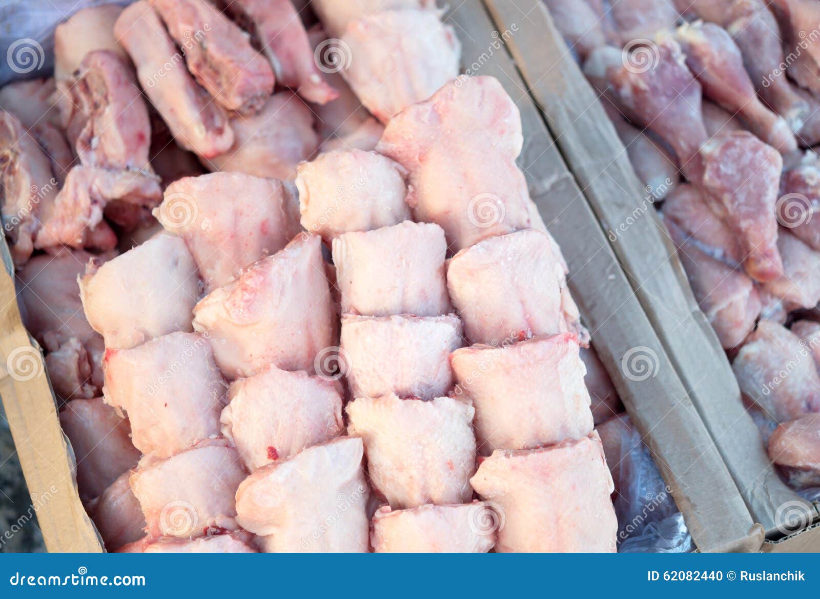 Frozen meat stock photo. Image of unprepared, large, market - 62082440