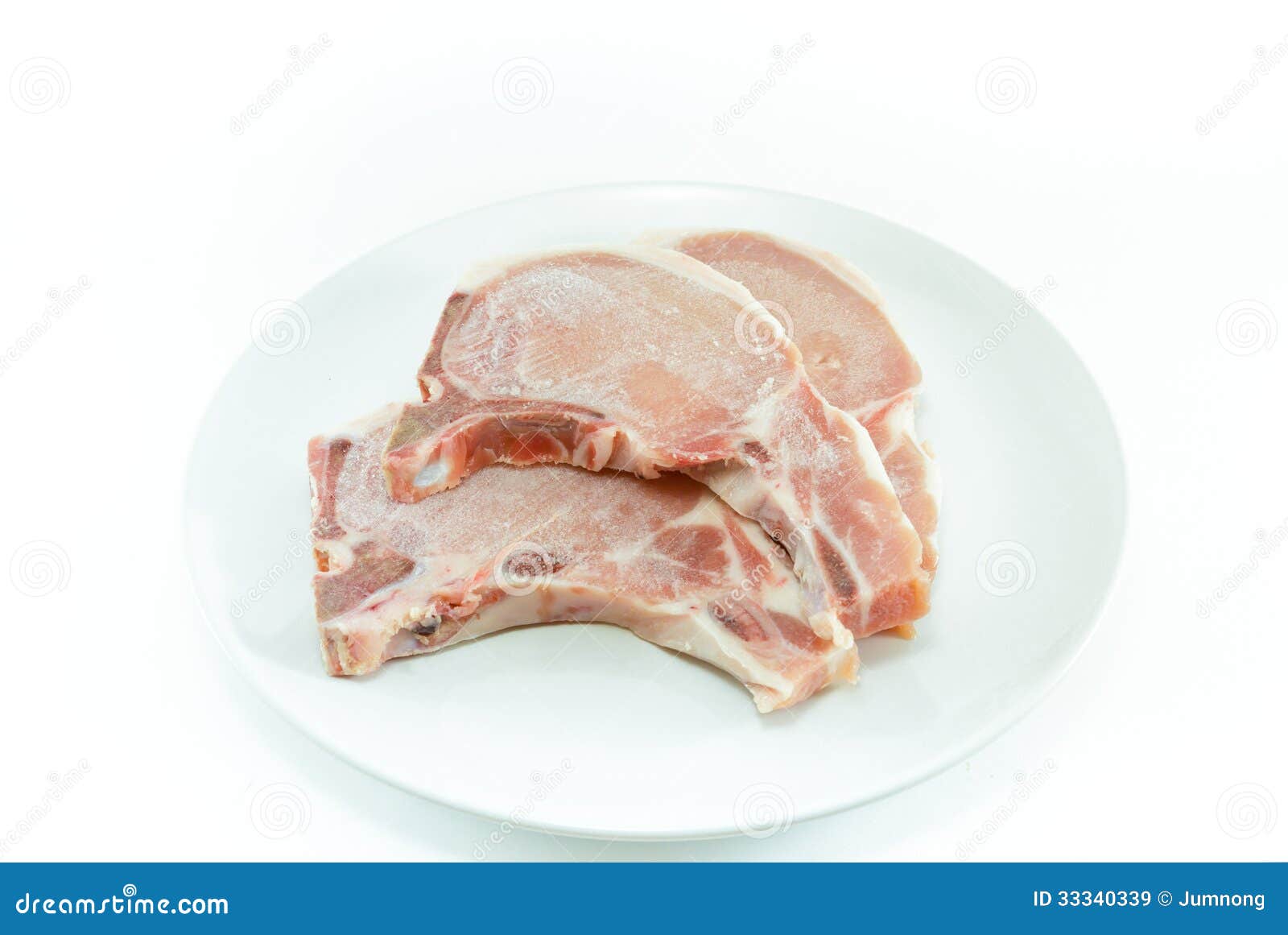 Frozen meat ,pork chops stock image. Image of freshness - 33340339
