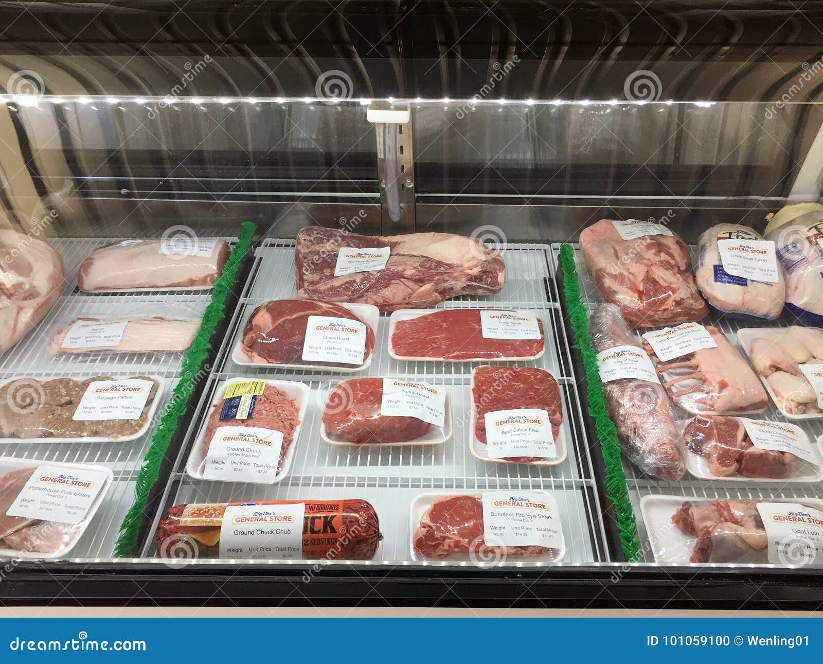 Frozen Meat Products in Refrigerator Editorial Image - Image of frozen ...