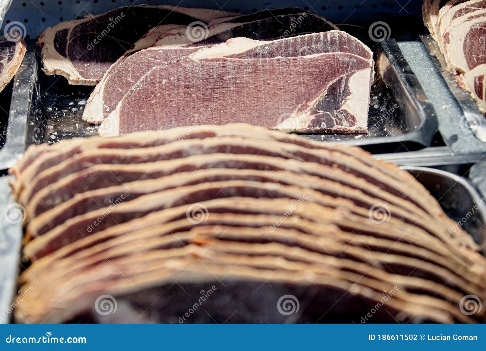 Frozen meat stock photo. Image of freshness, isolated - 186611502