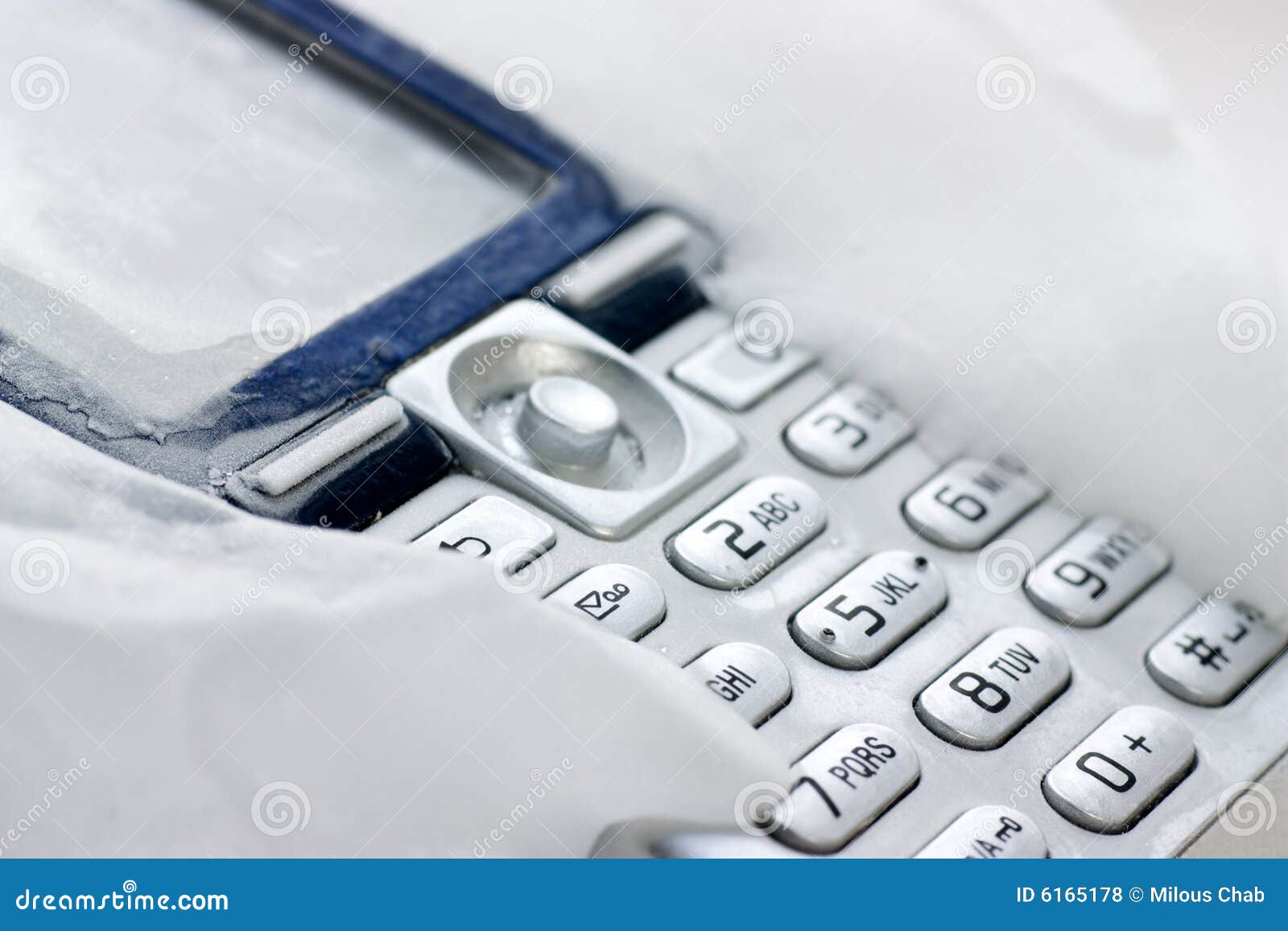 Frozen mobil phone stock photo. Image of freeze, abstract - 6165178