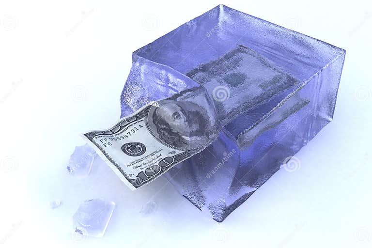 Frozen money stock illustration. Illustration of frozen - 14078194