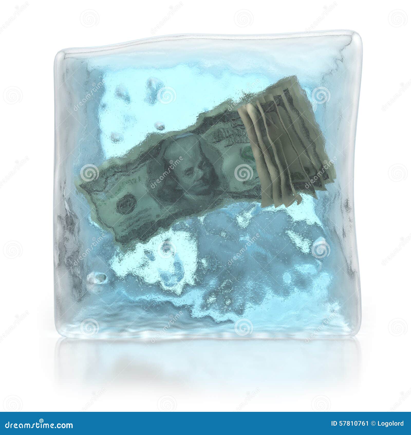 Frozen Money Deposits Concept Stock Illustration - Illustration of ...
