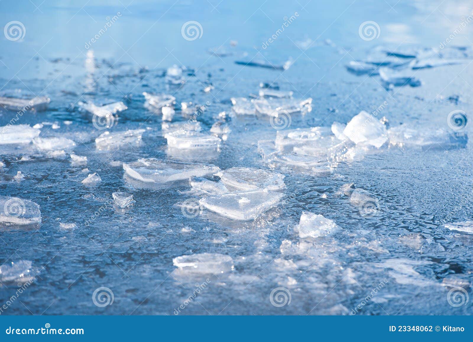Frozen Mountain Lake Surface. Stock Photo - Image of close, effect ...