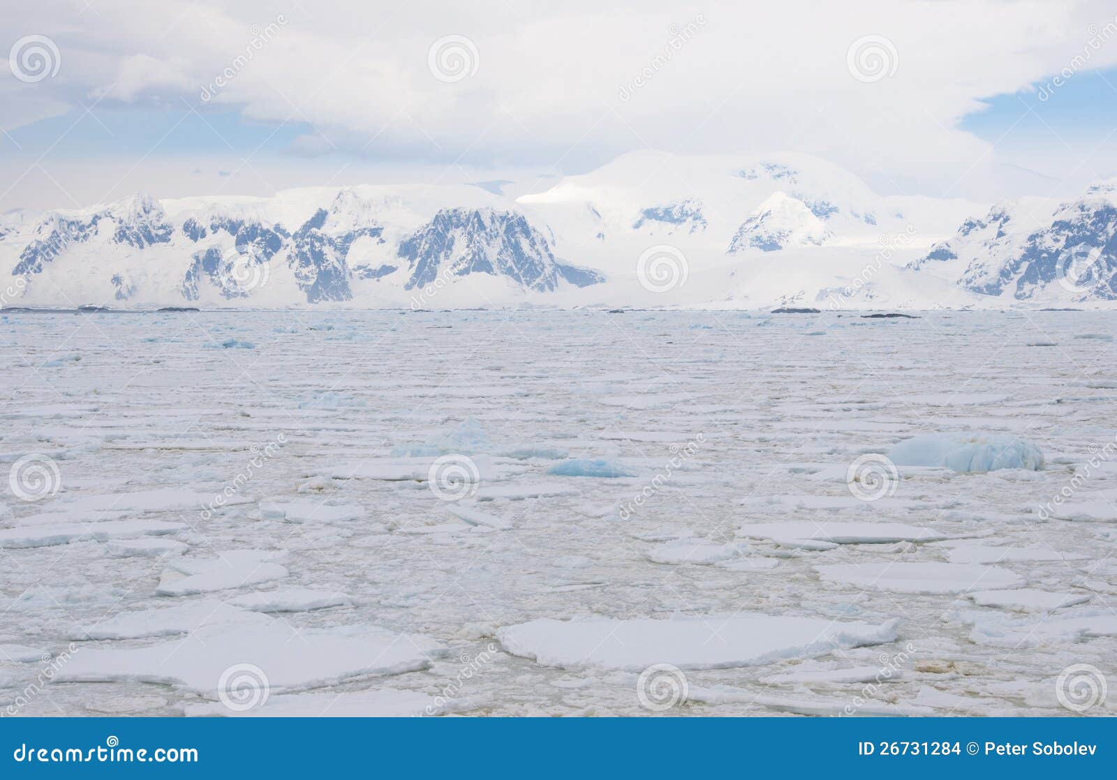 Frozen ocean in Antarctic stock photo. Image of broken - 26731284