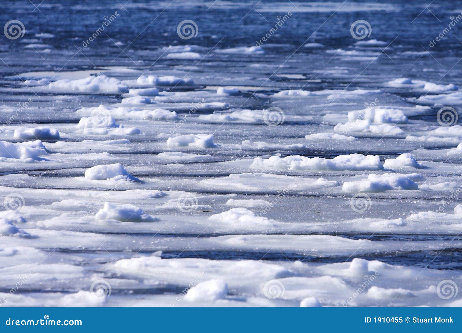 Frozen Sea Ocean Water Under The Bridge Pier Balls Poles Royalty-Free ...