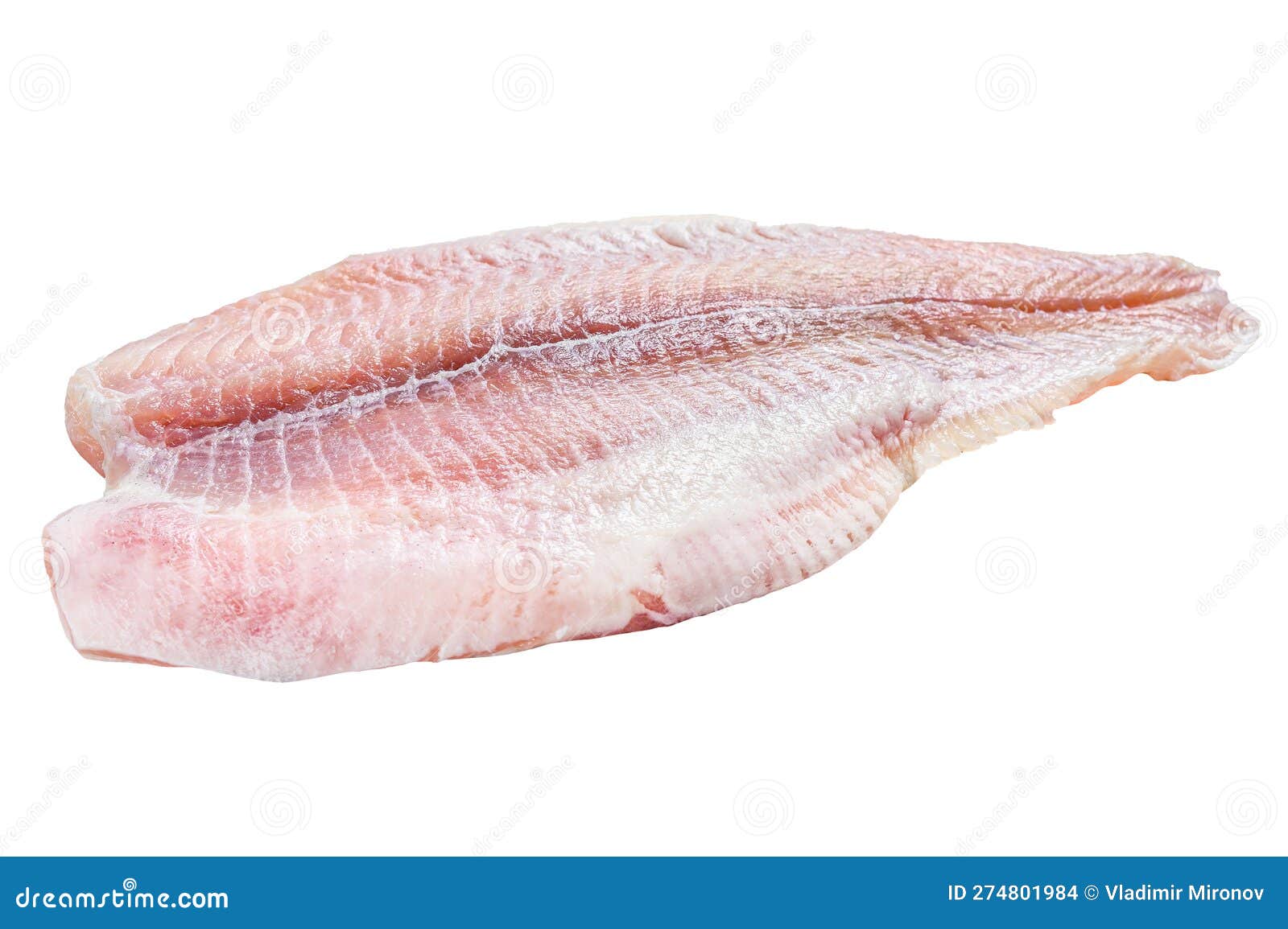 Frozen Pangasius Fish Fillet. Isolated on White Background. Stock Photo ...