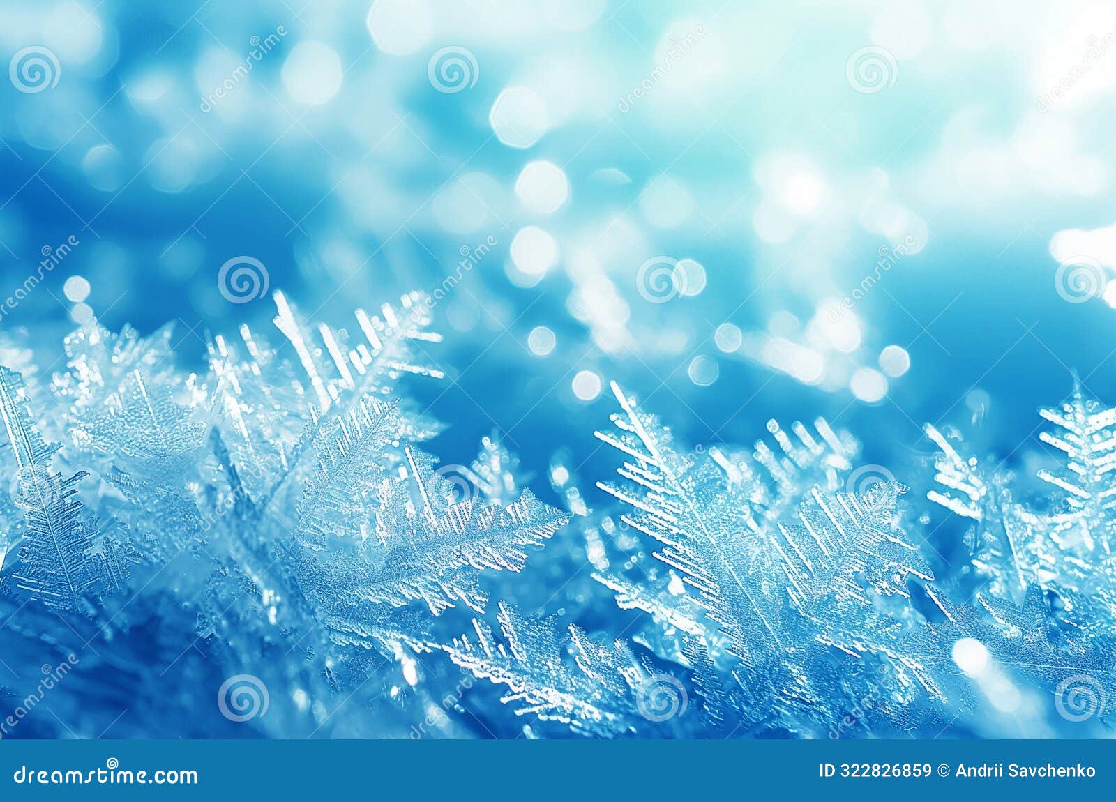 Frozen Pattern on Winter Window. Blue Ice Winter Background, Texture ...
